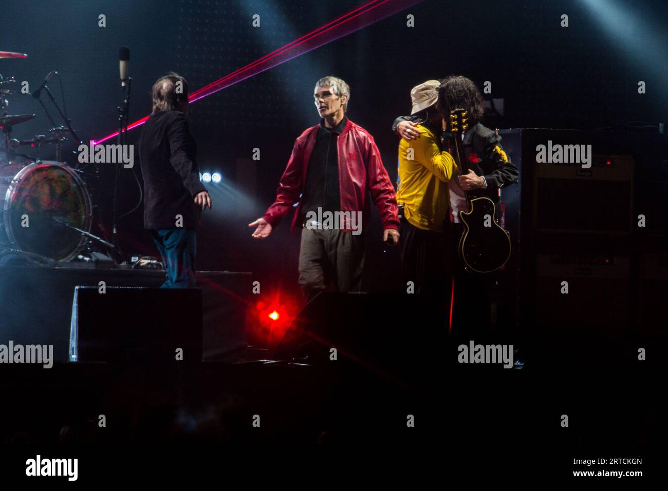 The Stone Roses performing at the Etihad Stadium in Manchester in 2016 ...