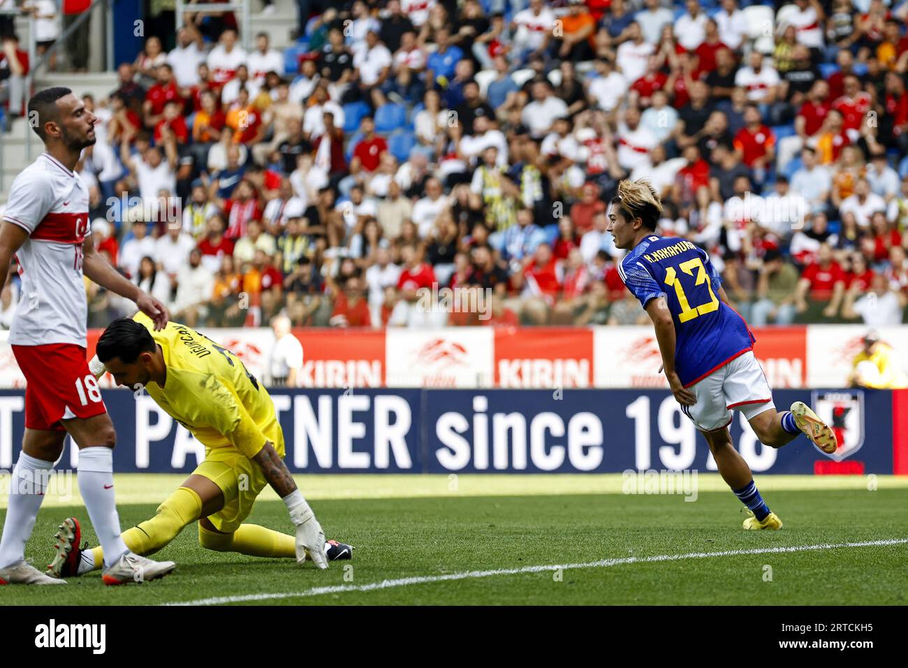 GENK - (l-r) Onur Bulut of Turkiye, Turkiye goalkeeper Ugurcan Cakir ...