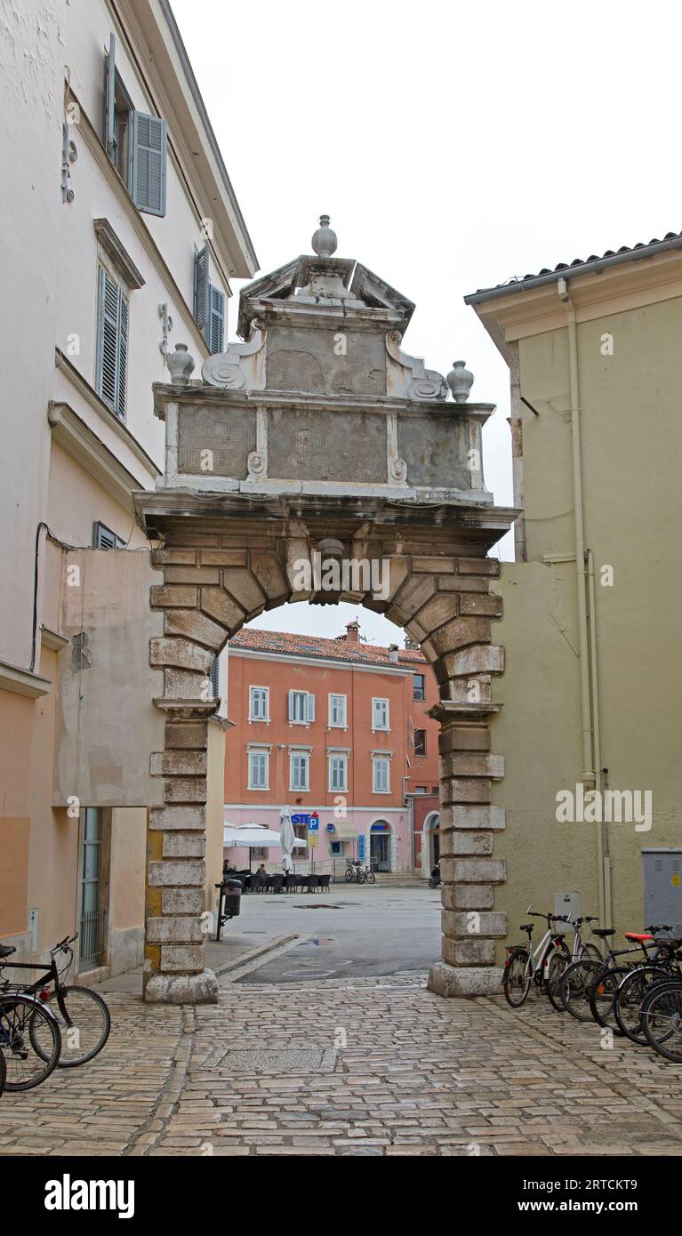 Rovinj, Croatia - October 15, 2014: Historic Landmark Arch Balbi Gate ...