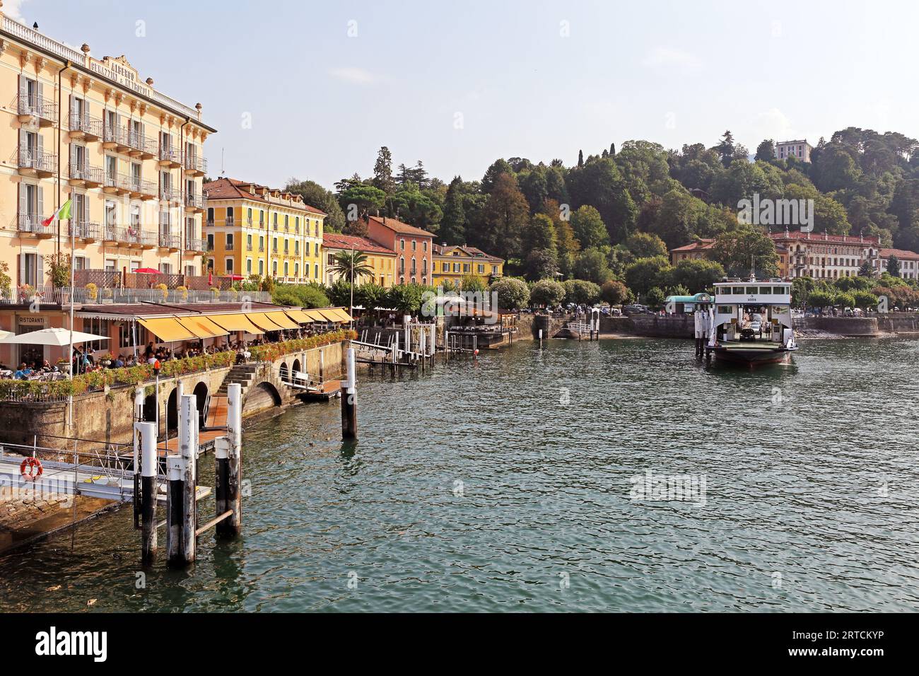 Jetty in Bellagio Harbour, Lake Como, Lombardy, Italy Stock Photo - Alamy