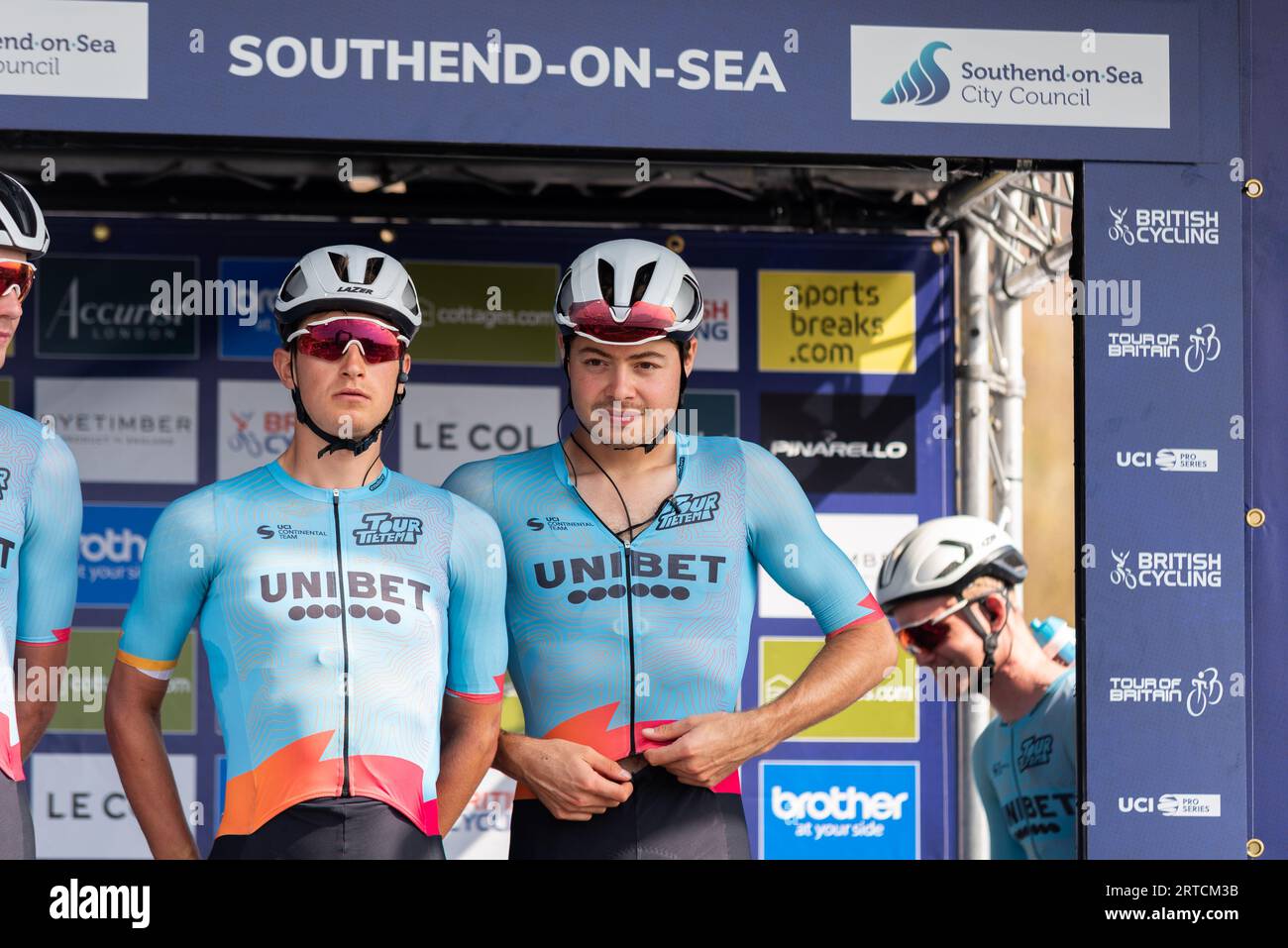 Abram Stockman and Harry Tanfield of team TDT-Unibet at the Tour of ...