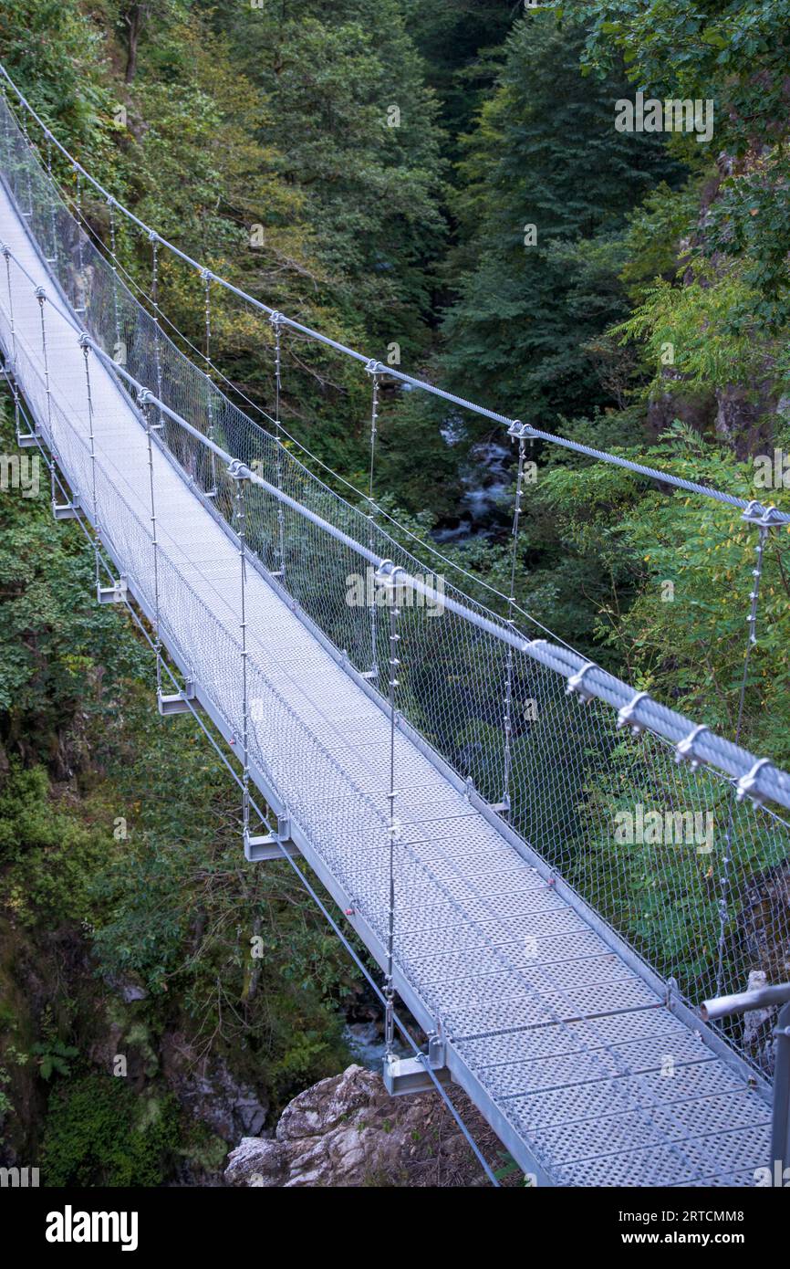 Pequerin footbridge, Pyrenees, France. 102 feet long path,105 feet ...