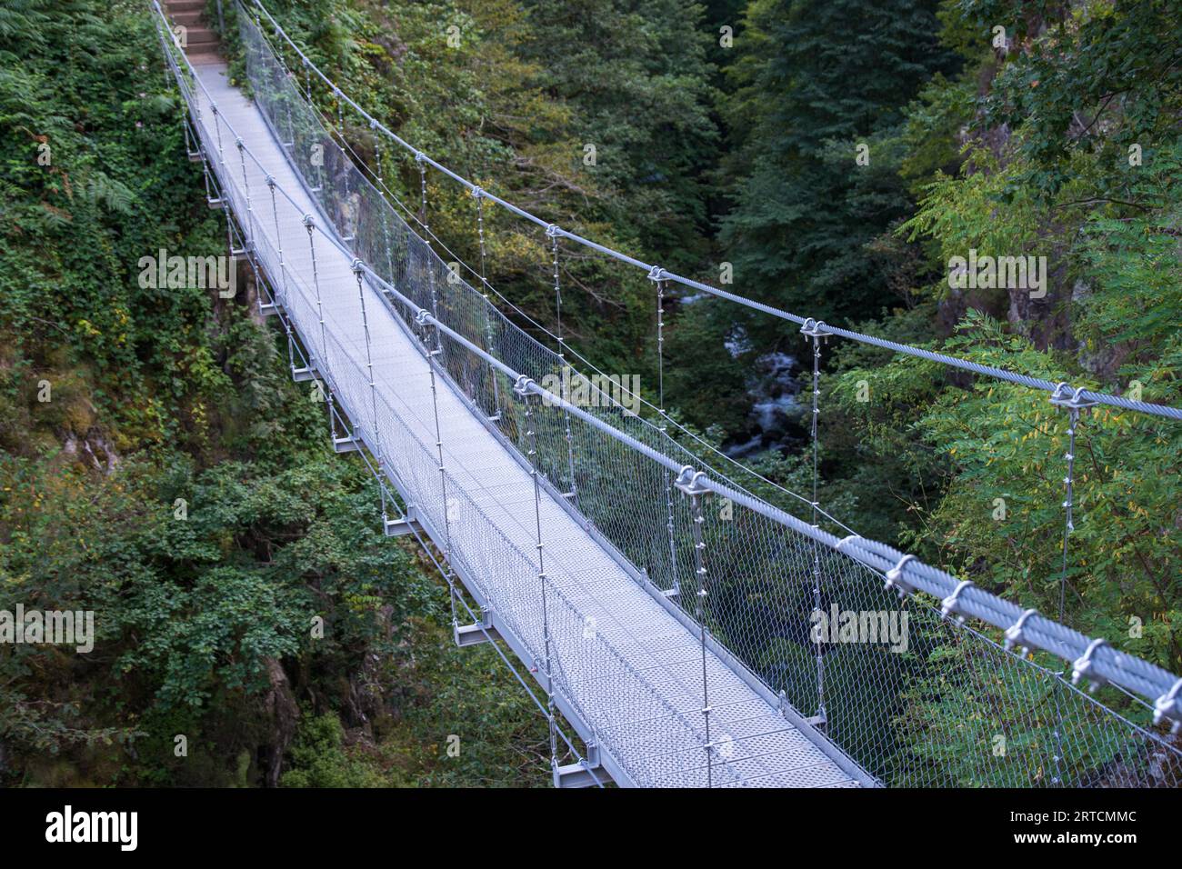 Pequerin footbridge, Pyrenees, France. 102 feet long path,105 feet ...