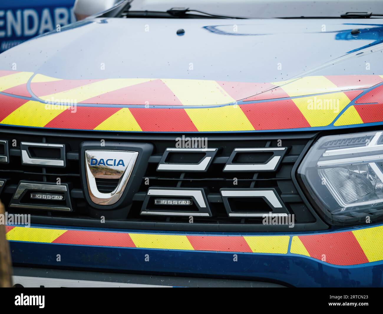 Neufchatel-Hardelot, France - Aug 18, 2023: n the city, a Romanian ...