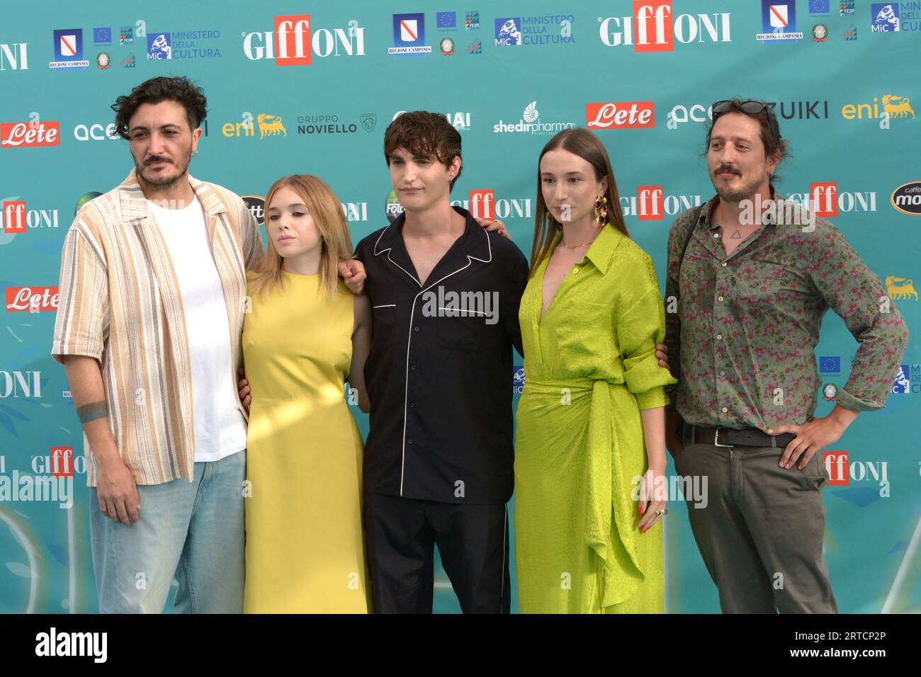 GIFFONI VALLE PIANA,ITALY - July 23,2023 : The cast of "Noi anni luce ...