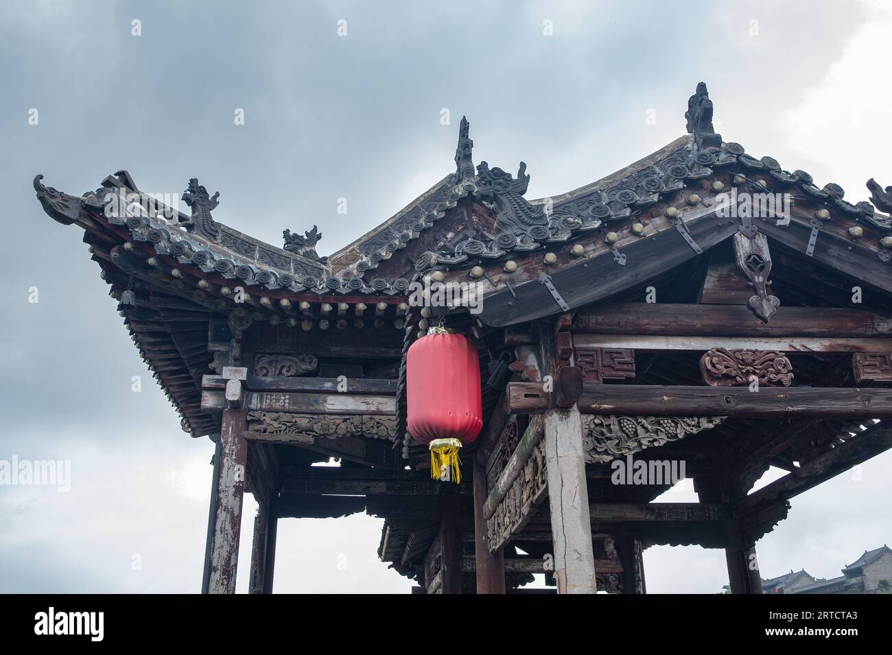 top part of a traditional Chinese temple Stock Photo - Alamy