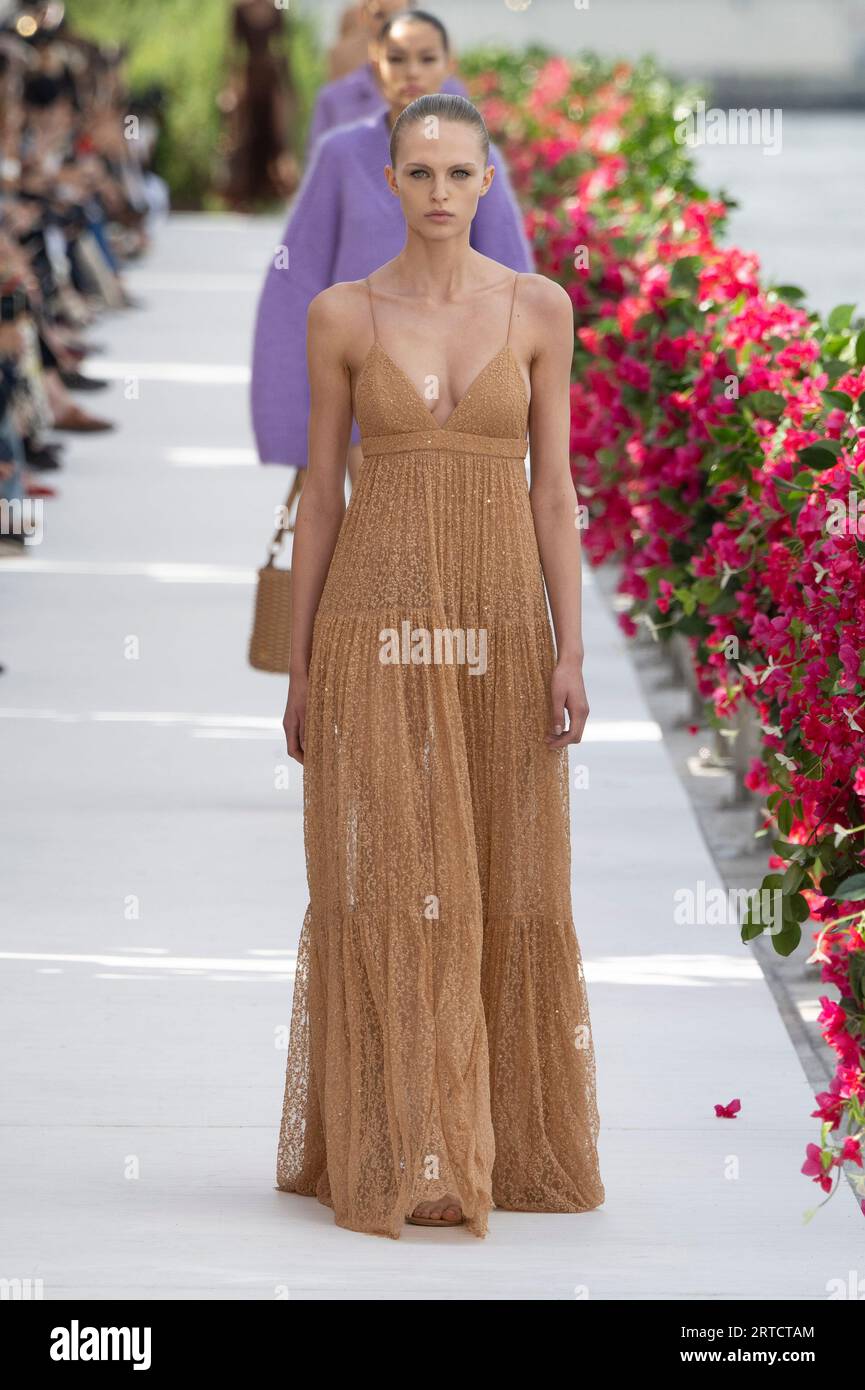 New York, USA. 11th Sep, 2023. Model Karolina Spakowski walks on the ...