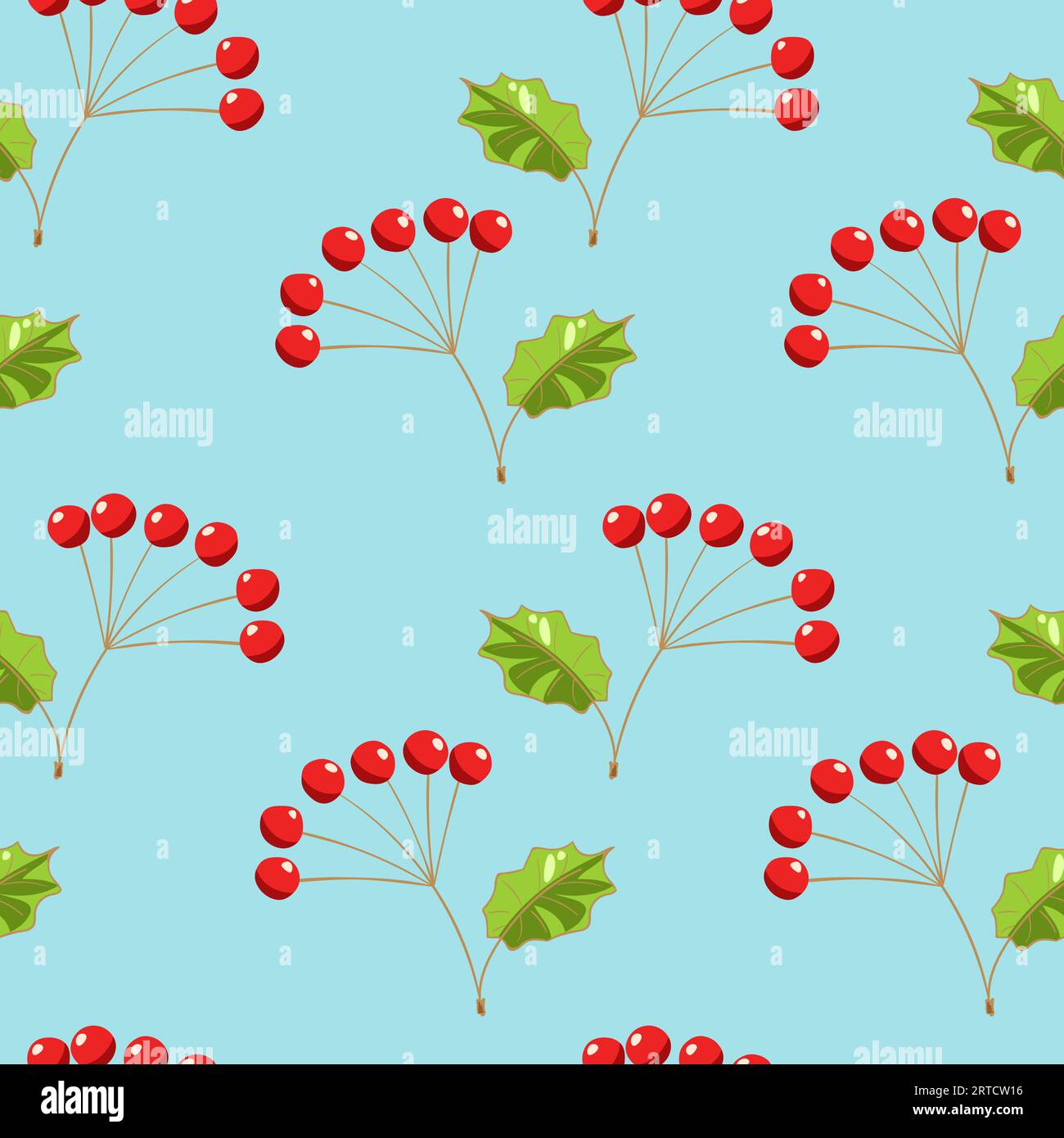 Rowan tree leaf red berries Stock Vector Images - Alamy