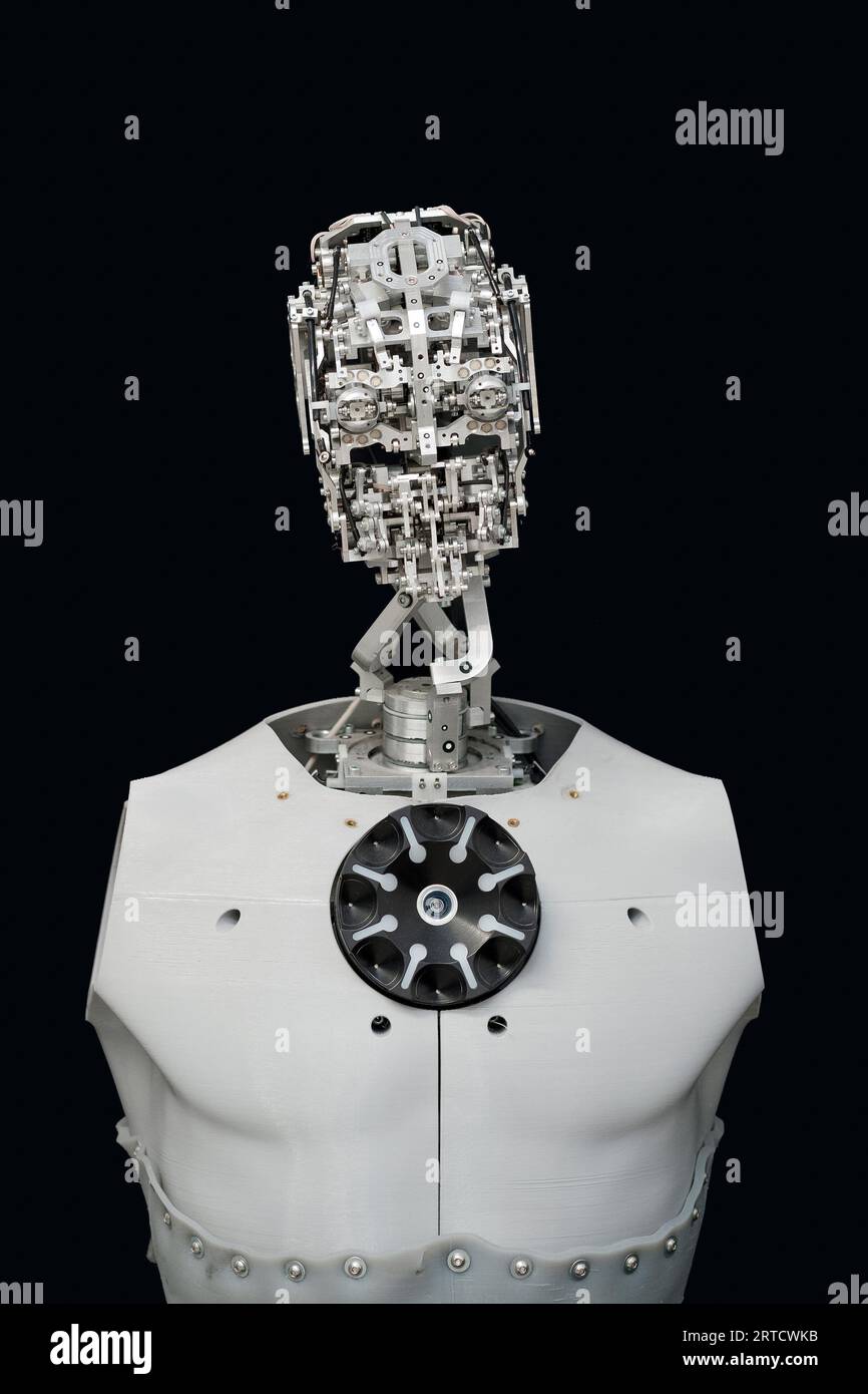 Perm, Russia - July 13, 2023: head of anthropomorphic robot capable of ...