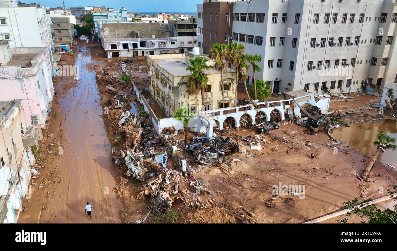 A general view of the city of Derna is seen on Tuesday, Sept. 12., 2023 ...