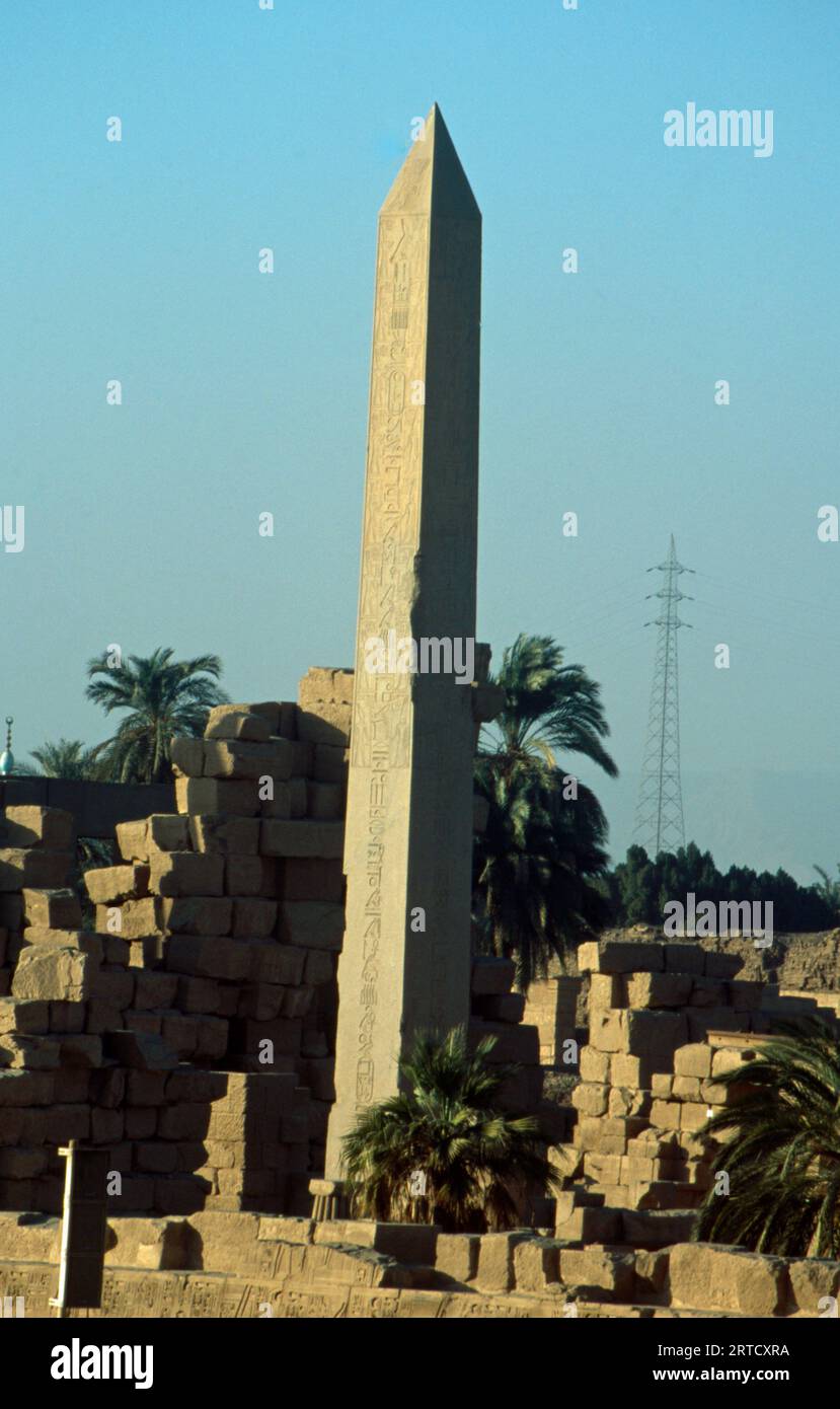 The Obelisk of Thutmose 1 Karnak Temple Luxor Egypt Stock Photo - Alamy