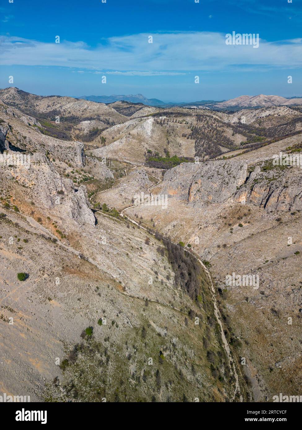 Aerial drone scene fire mountains hi-res stock photography and images ...