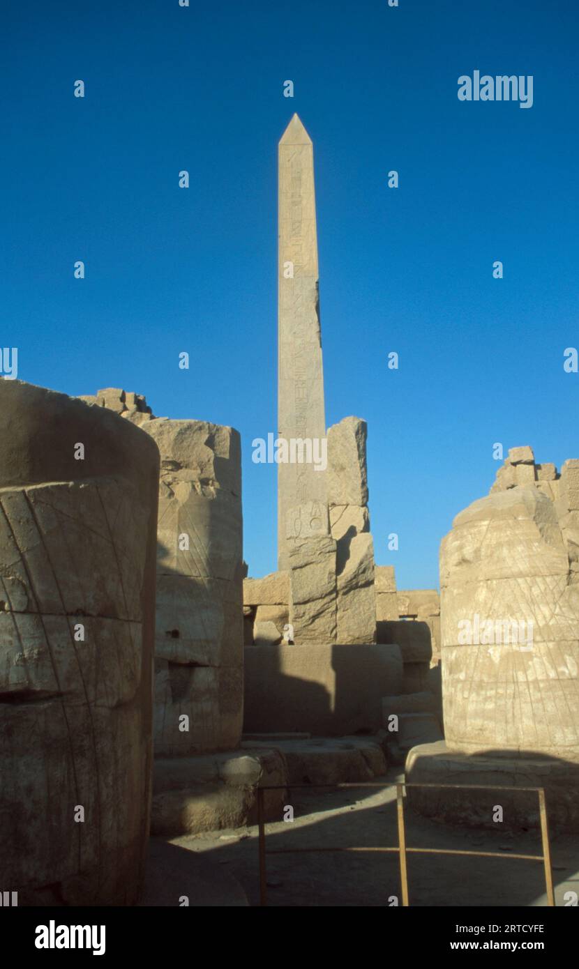 The Obelisk of Thutmose 1 Karnak Temple Luxor Egypt Stock Photo - Alamy