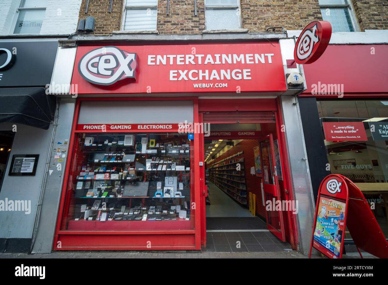 LONDON- September 12, 2023: CEX Entertainment Exhange shop in Wimbledon ...