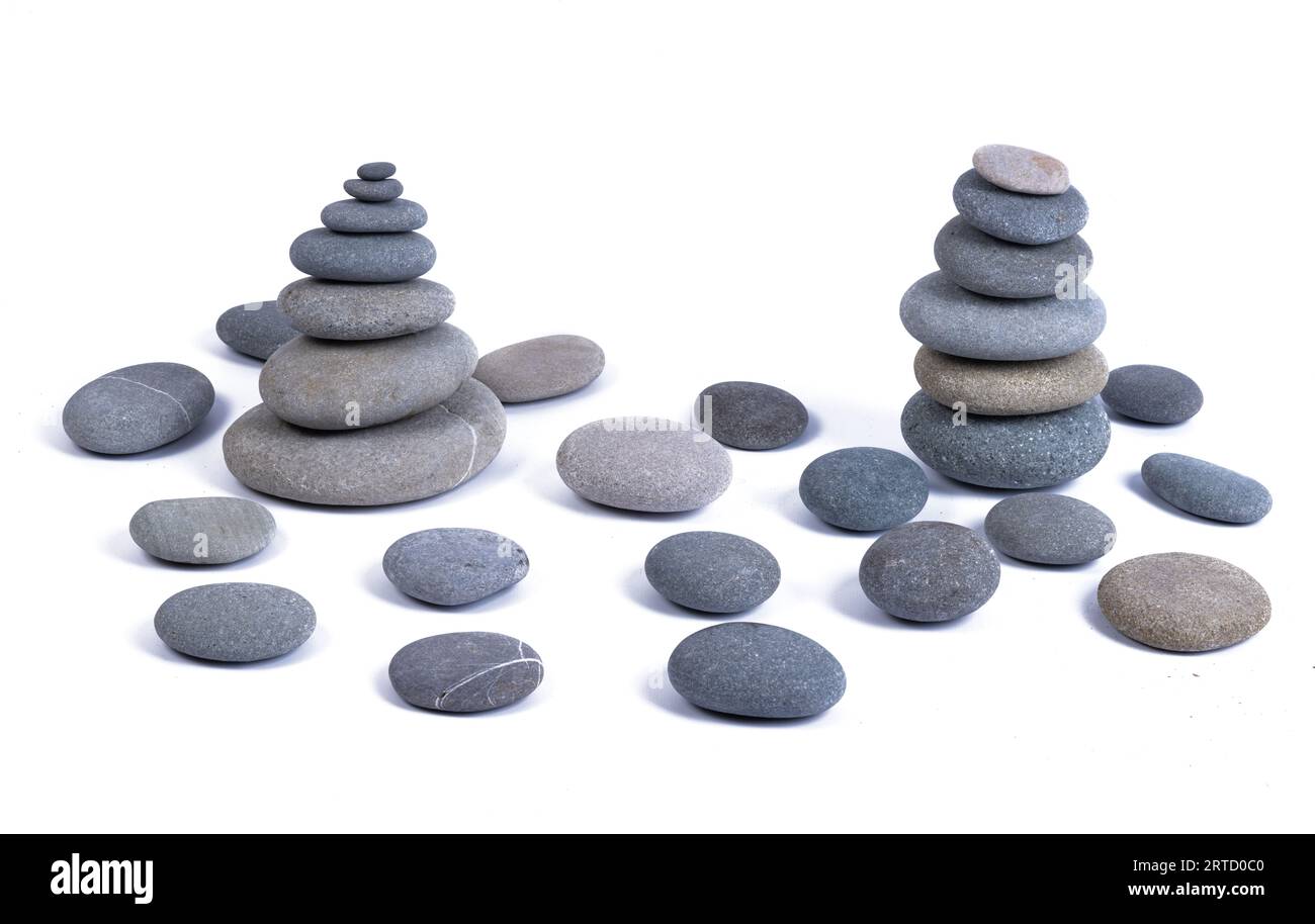 pebbles isolated on white background Stock Photo - Alamy