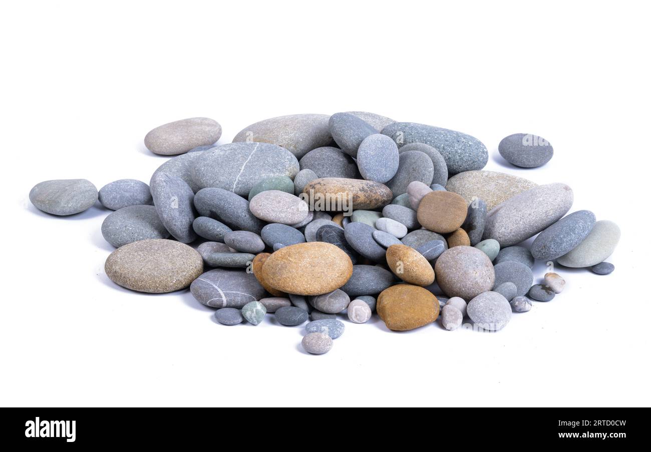 pebbles isolated on white background Stock Photo - Alamy