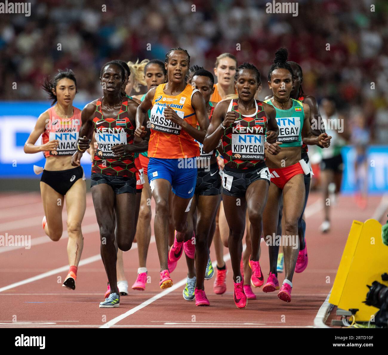Sifan Hassan of the Netherlands and Faith Kipygon of Kenya competing in ...