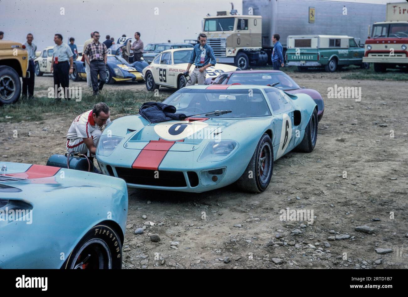 J.W. Automotive Engineering Ford GT40 driven by Paul Hawkins and David ...