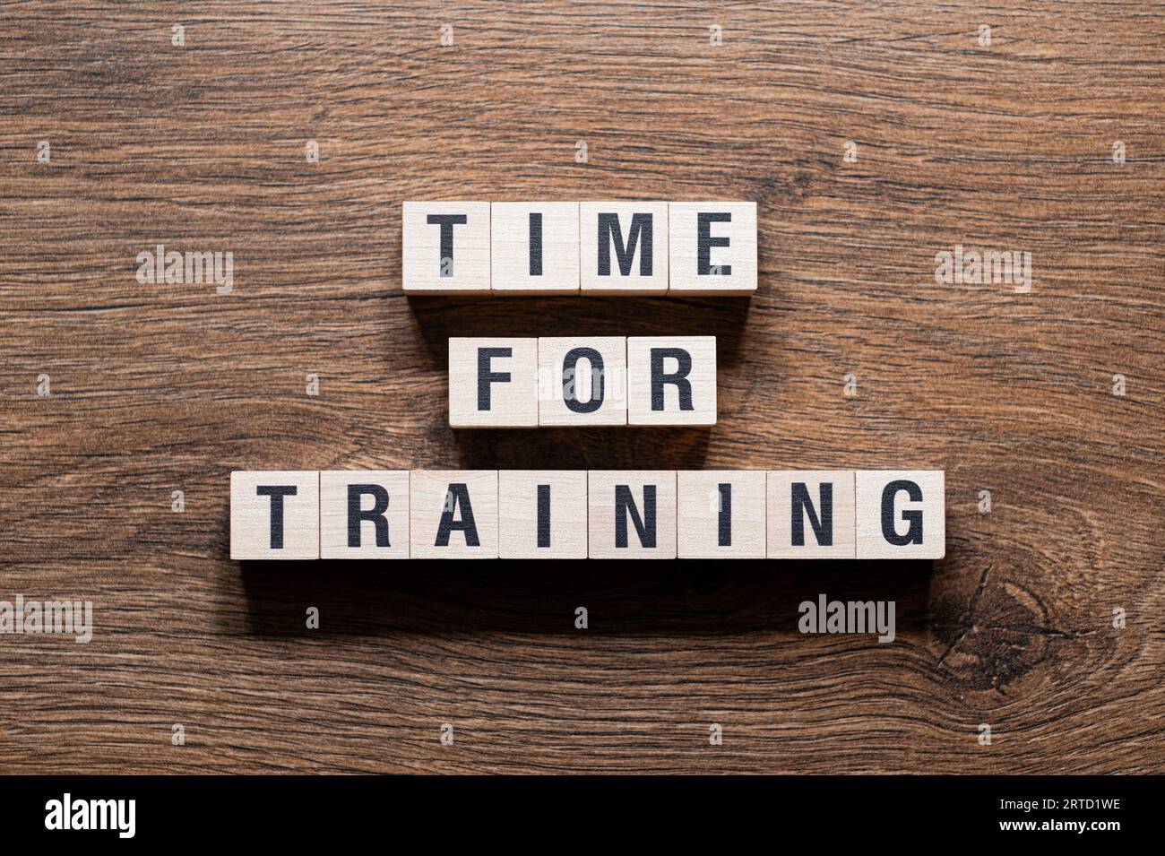 Time for training - word concept on building blocks, text Stock Photo ...