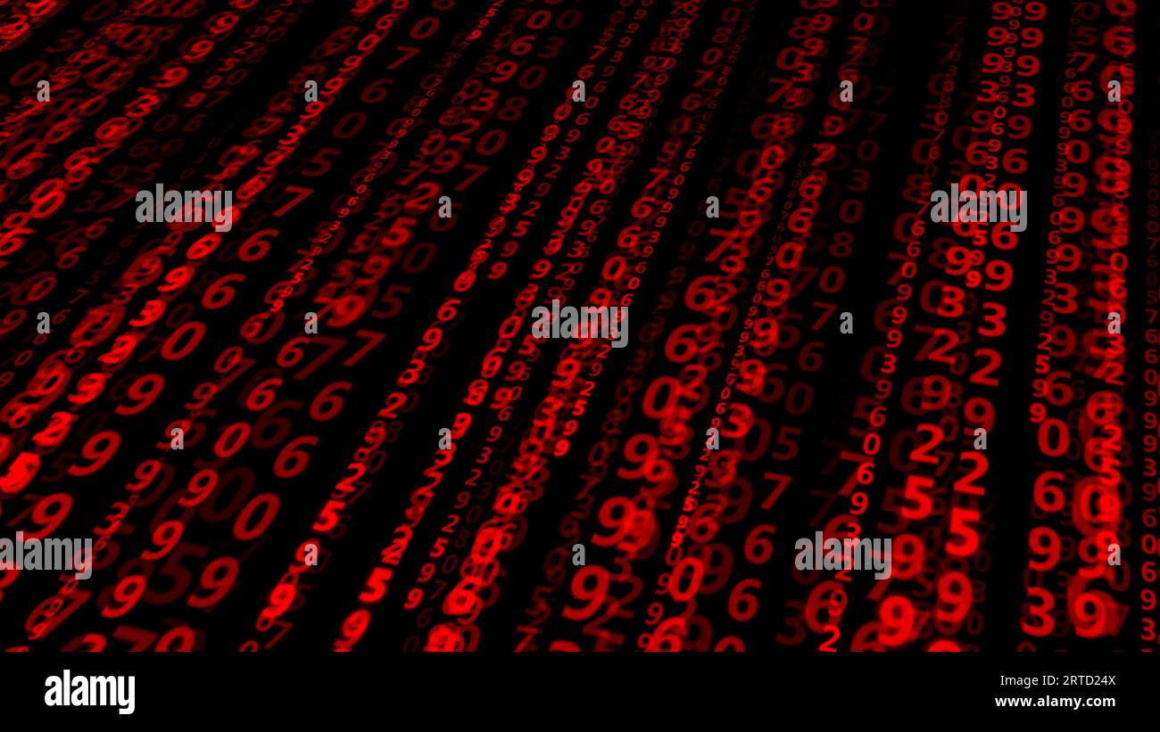 Digital background artificial intelligence technology.Numbers on a ...