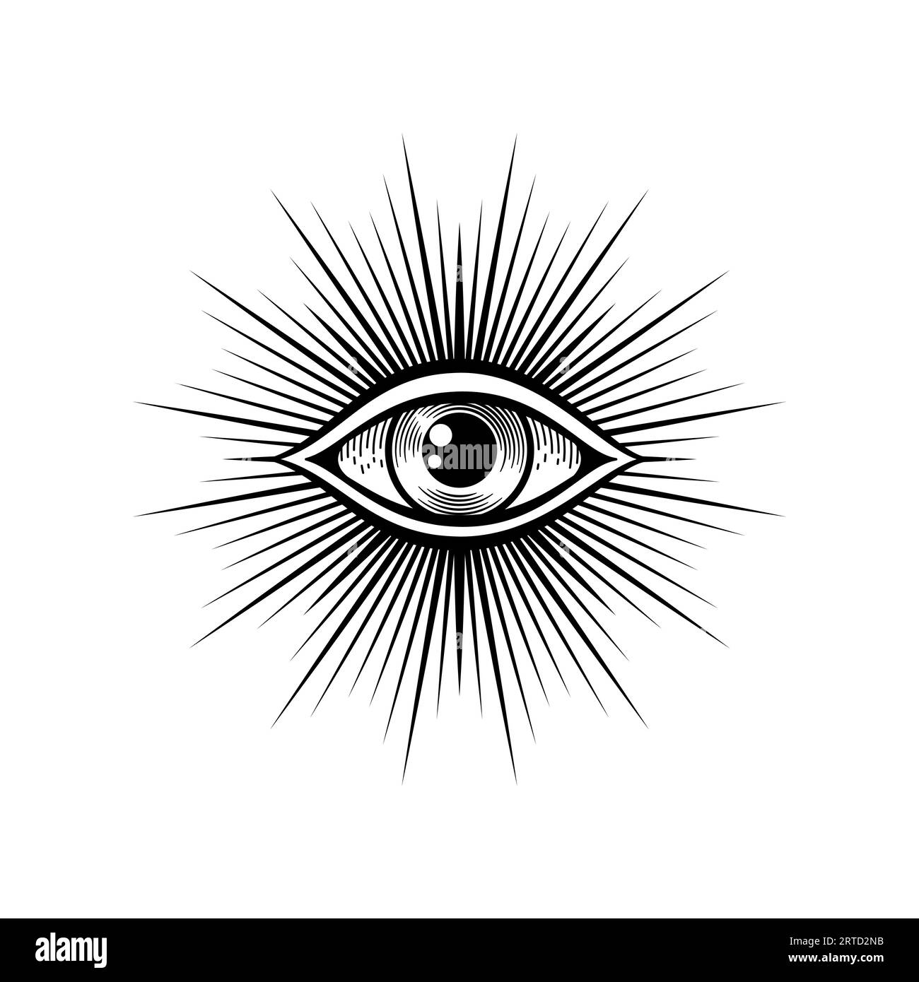 Mystical eye esoteric religion symbol, providence mystic tattoo design ...