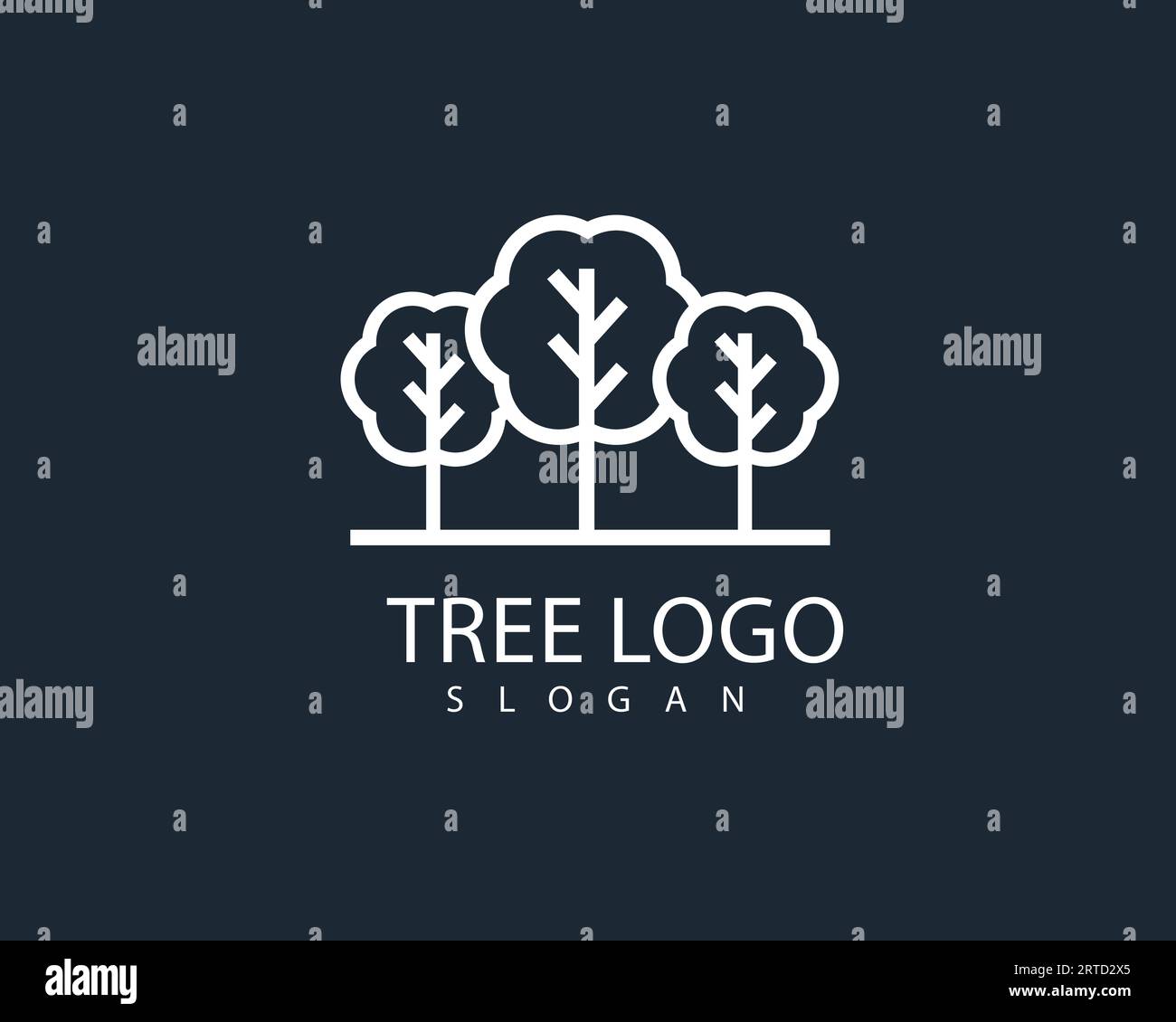 Tree logo design template. Nature logo vector icon. Forest logo design ...