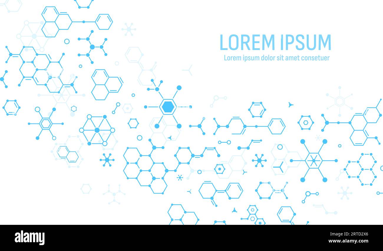 Molecule background. Molecular structure, genetics medicine vector ...