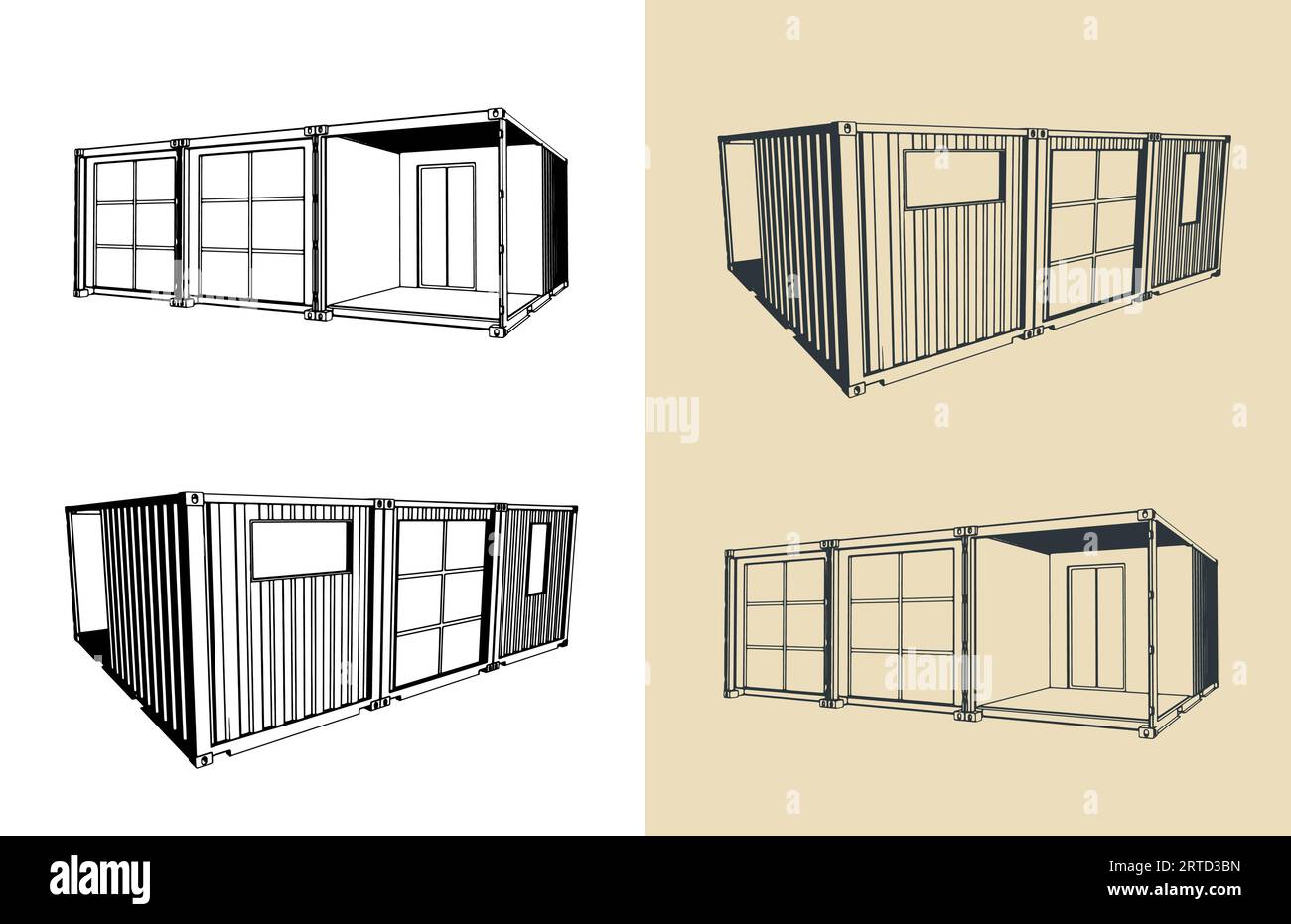 Modular container construction hi-res stock photography and images - Alamy