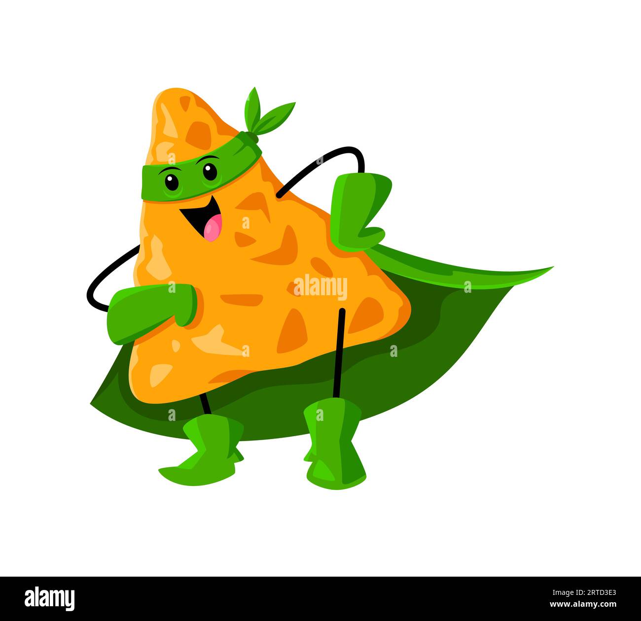 Cartoon fast food cute nacho superhero character. Mexican cuisine chips ...