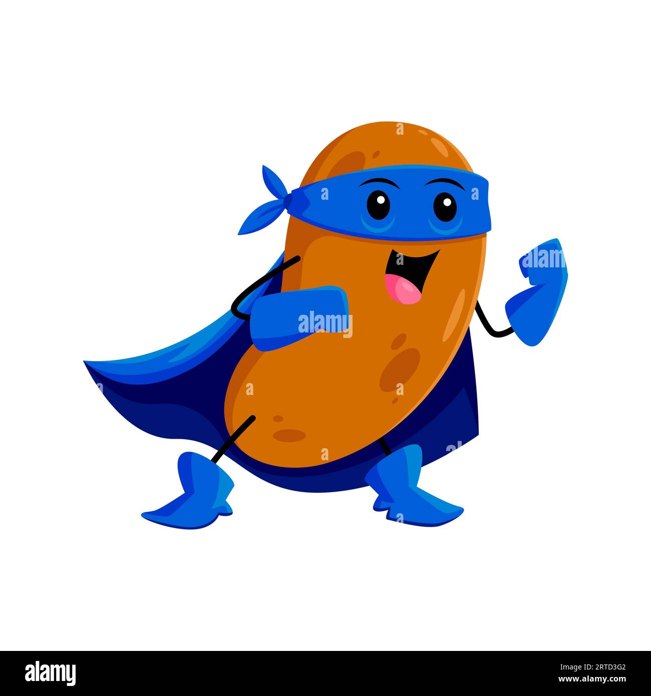 Cartoon cheerful potato vegetable superhero character. Farm veggie ...