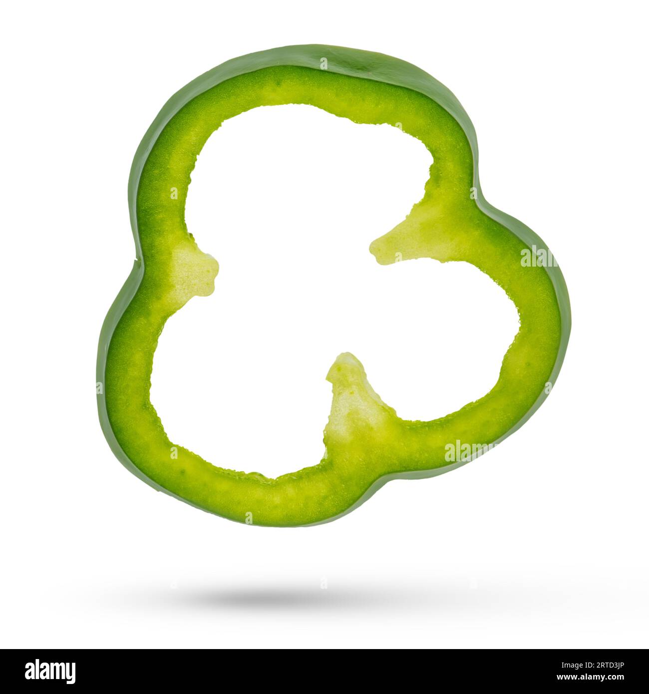 Green paprika cloves on a white isolated background close-up. Paprika ...
