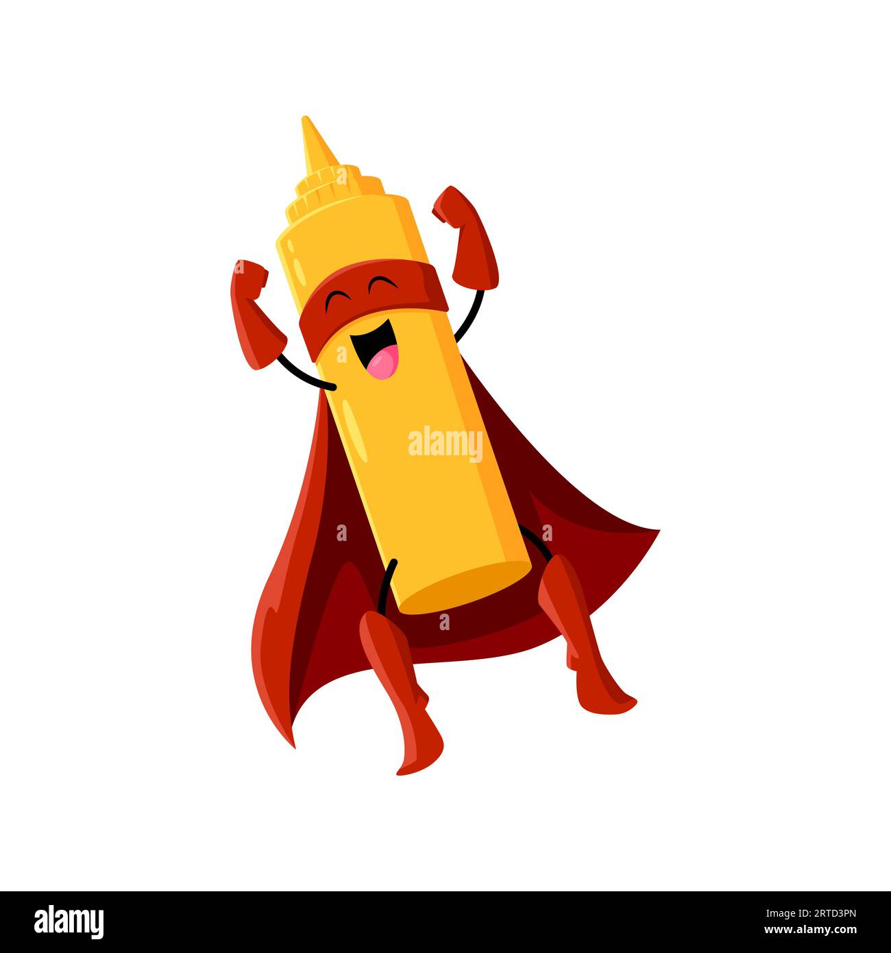 Cartoon fast food cute mustard superhero character. Street food ...