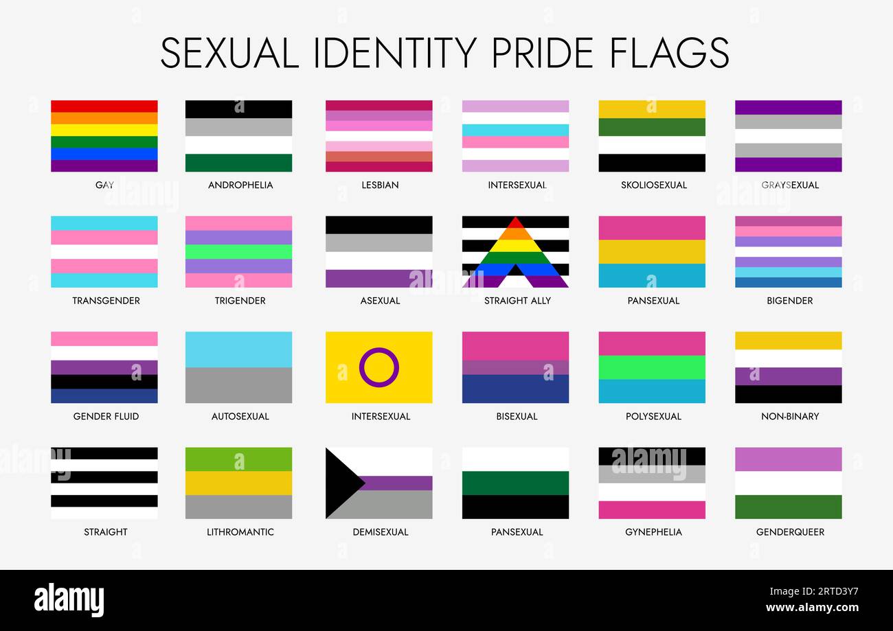 Sexual diversity lgbt pride flags set. Vector colorful banners ...