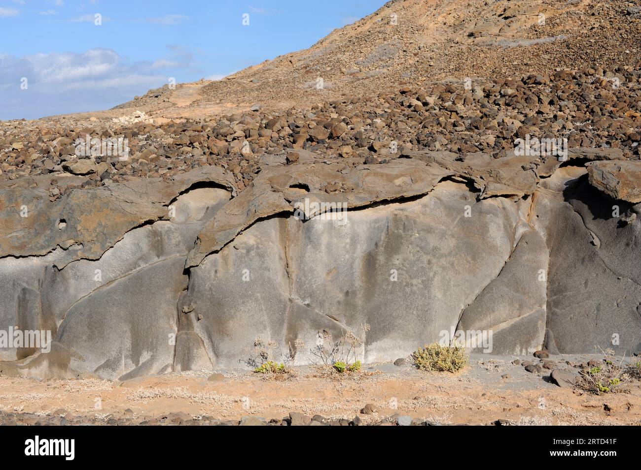 Volcanic material overlay. This photo was taken in Fataga, Gran Canaria ...