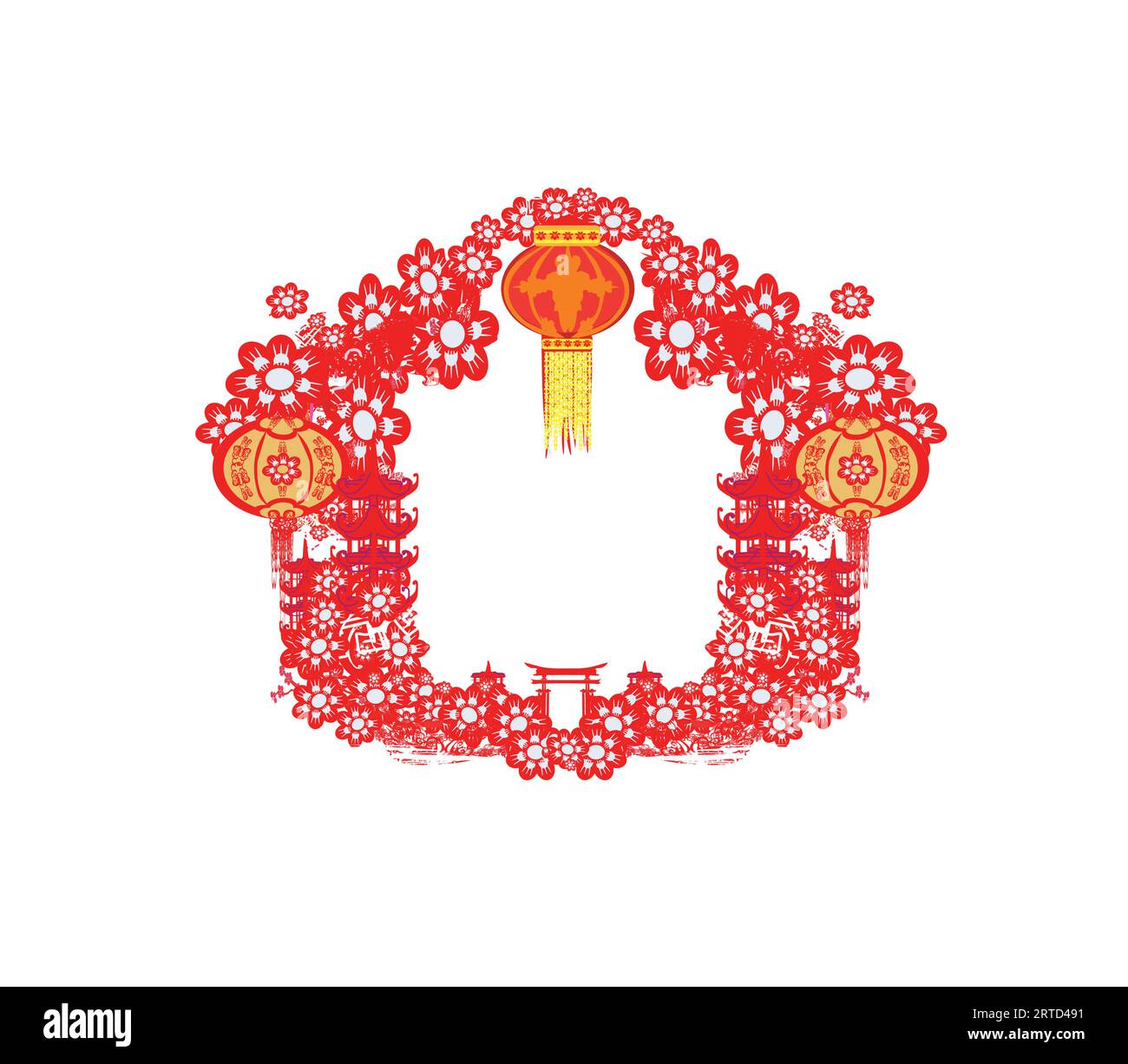 Mid-Autumn Festival for Chinese New Year - frame Stock Vector Image ...