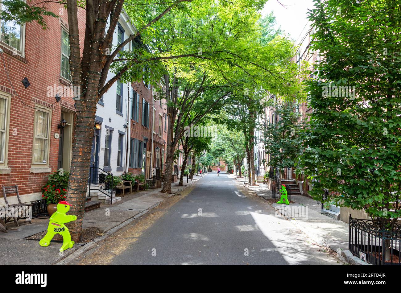 Residential Street in Philadelphia USA Stock Photo - Alamy