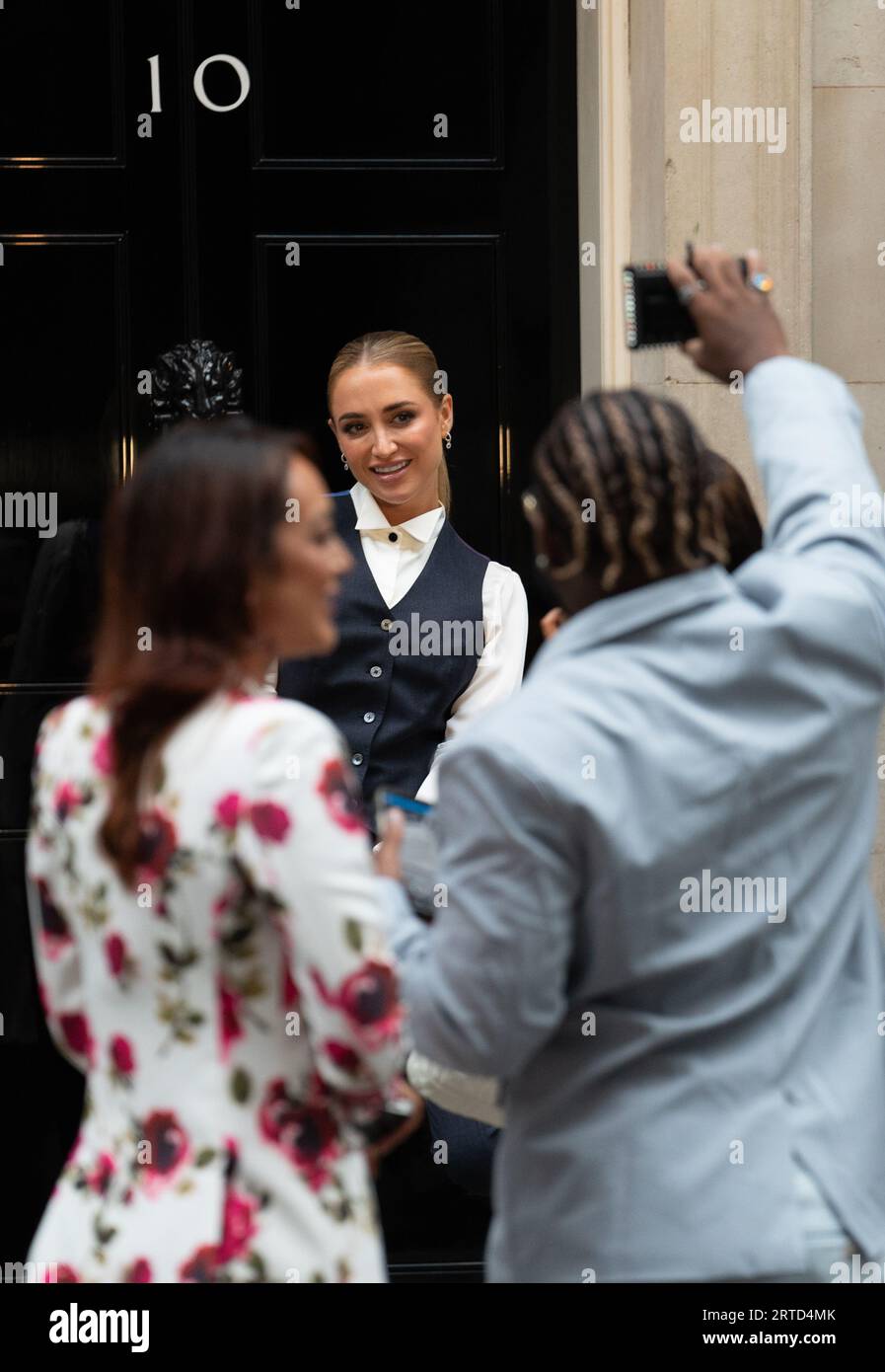 Former Towie star Georgia Harrison in Downing Street prior to taking ...
