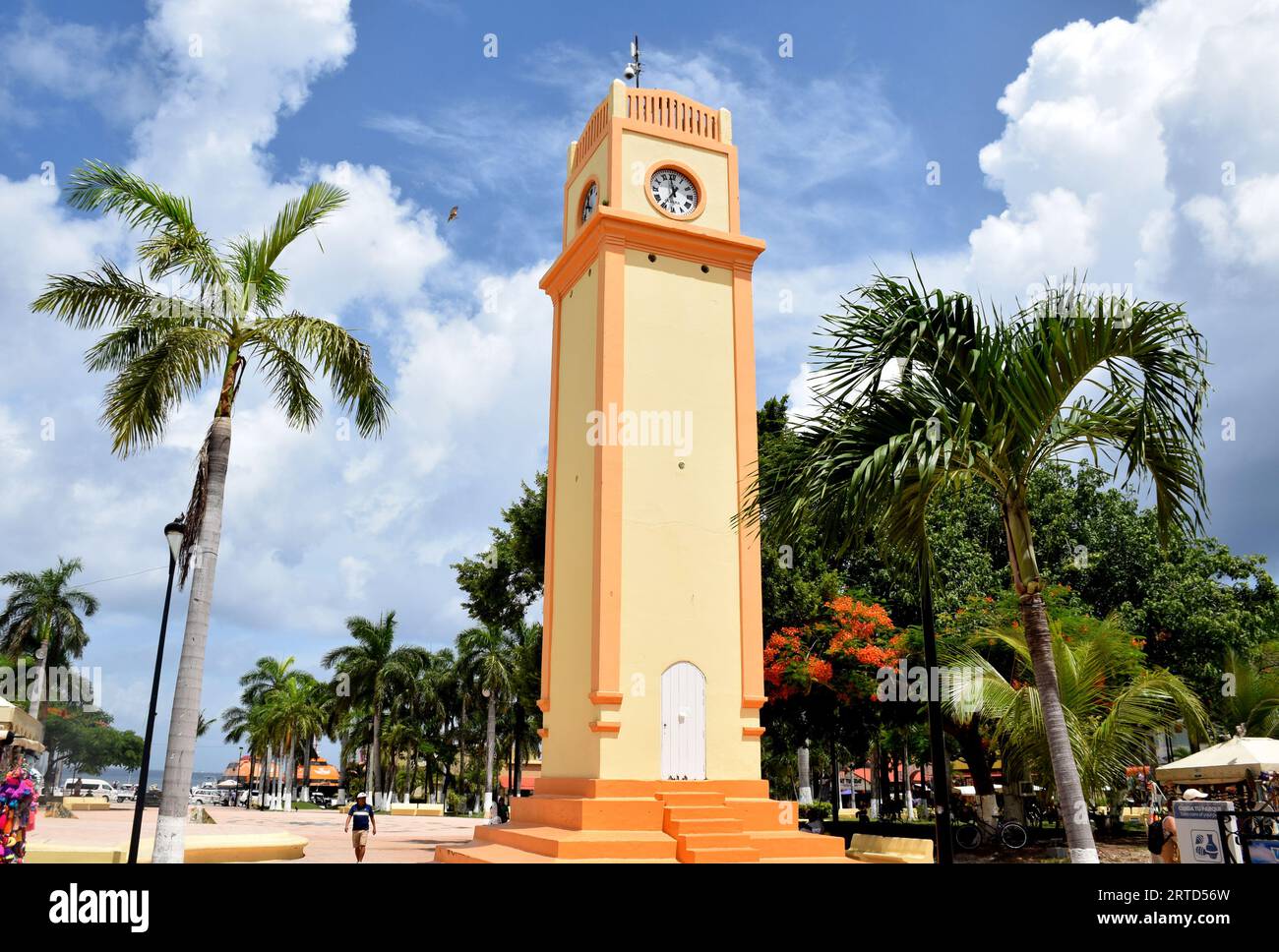 Famous clock tower in Cozumel, Mexico Stock Photo - Alamy
