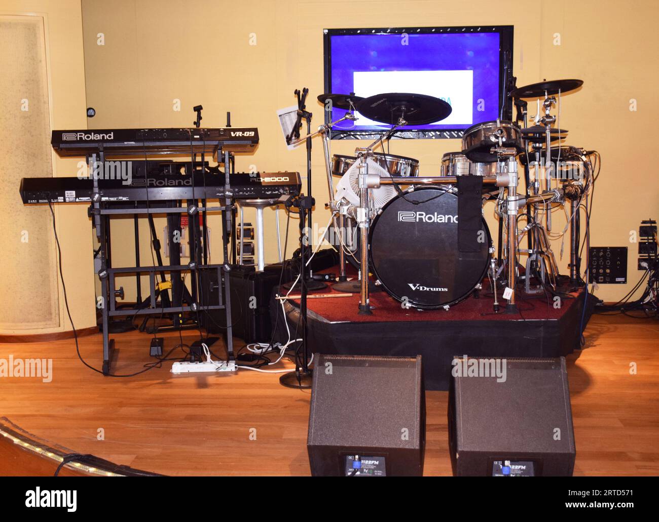 Set of Musical Instruments of a band Stock Photo - Alamy