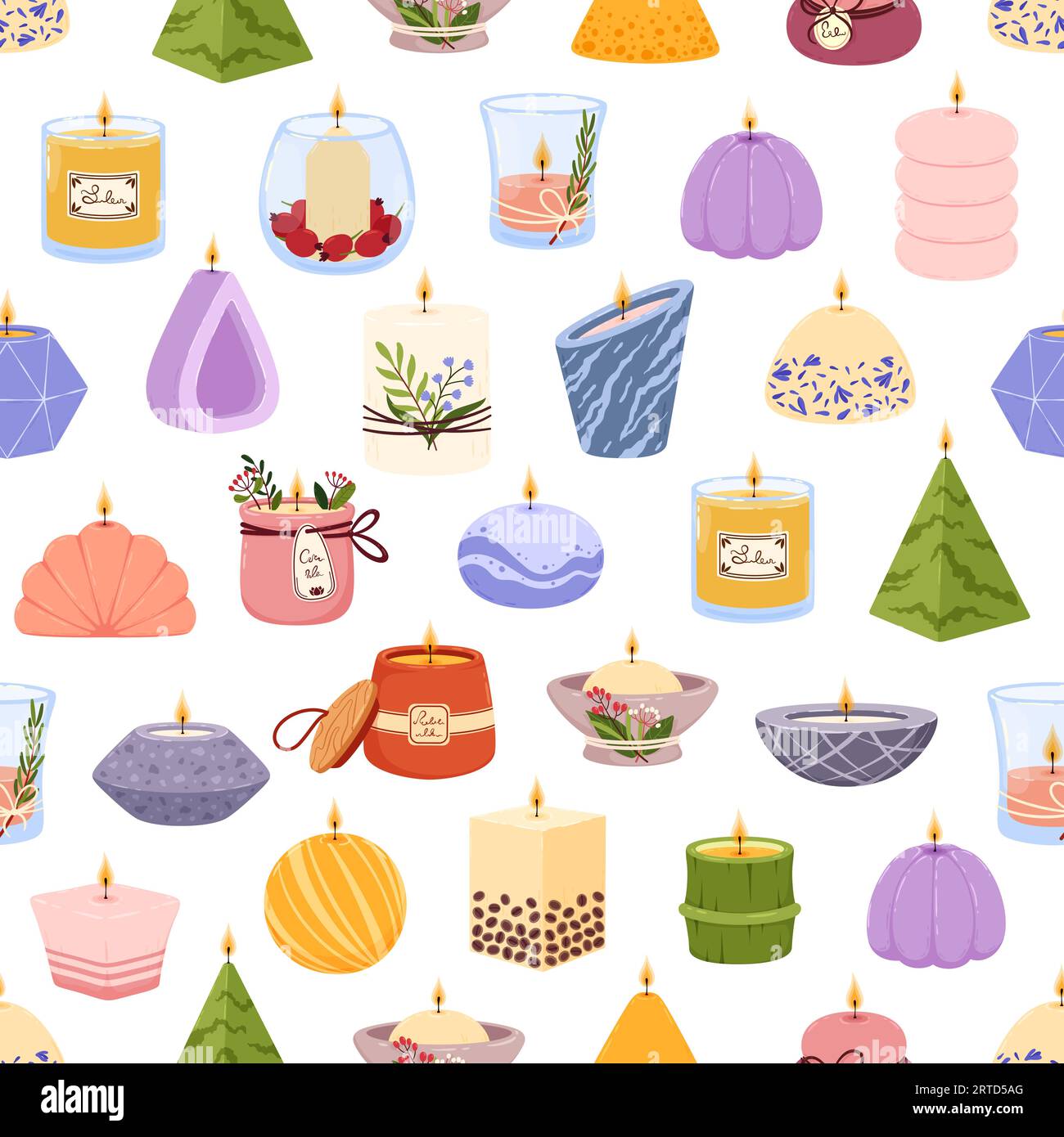 Floral pattern tealights Stock Vector Images - Alamy