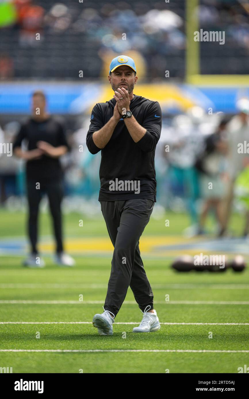 Los Angeles Chargers head coach Brandon Staley before an NFL football ...