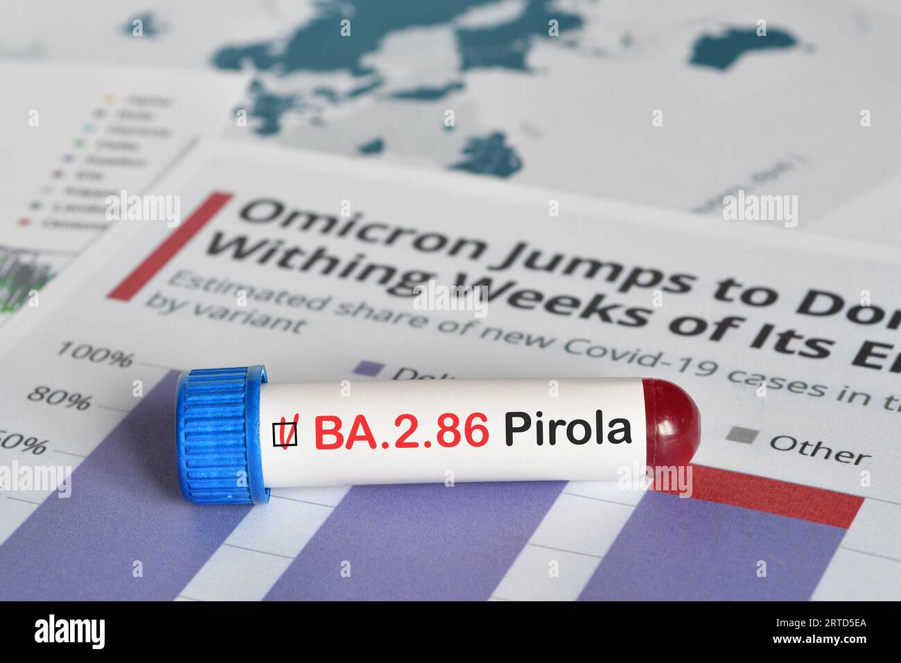 test tube for the detection of the BA.2.86 Pirola variant of the Covid ...