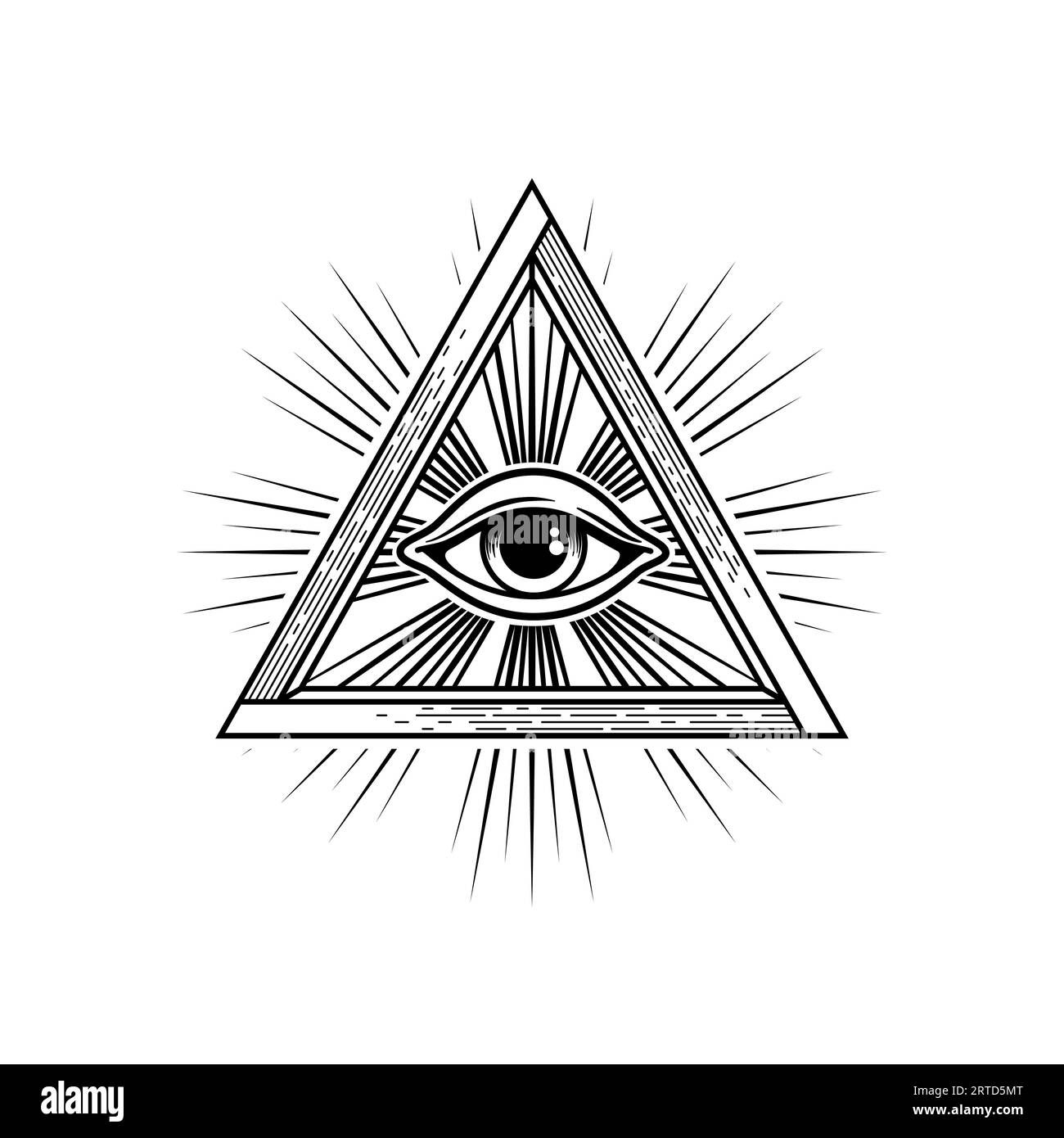 Amulet evil protection magic eye pyramid triangle. Vector all seeing ...