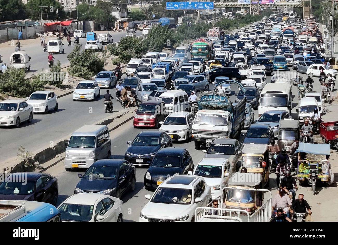 HYDERABAD, PAKISTAN, September 12, 2023. Commuters are facing ...
