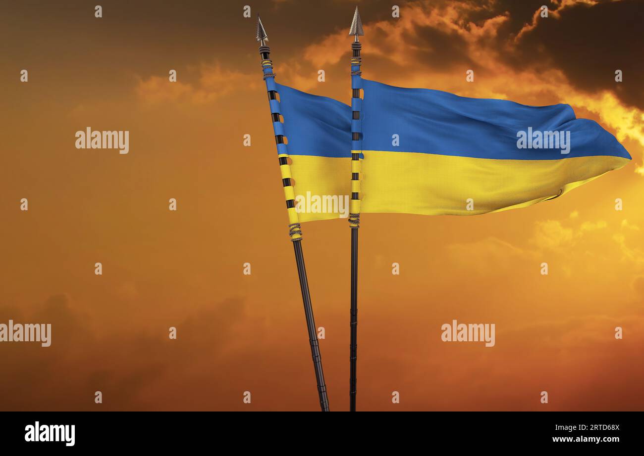 State flag of Ukraine - Yellow and blue national flag. a visual design ...