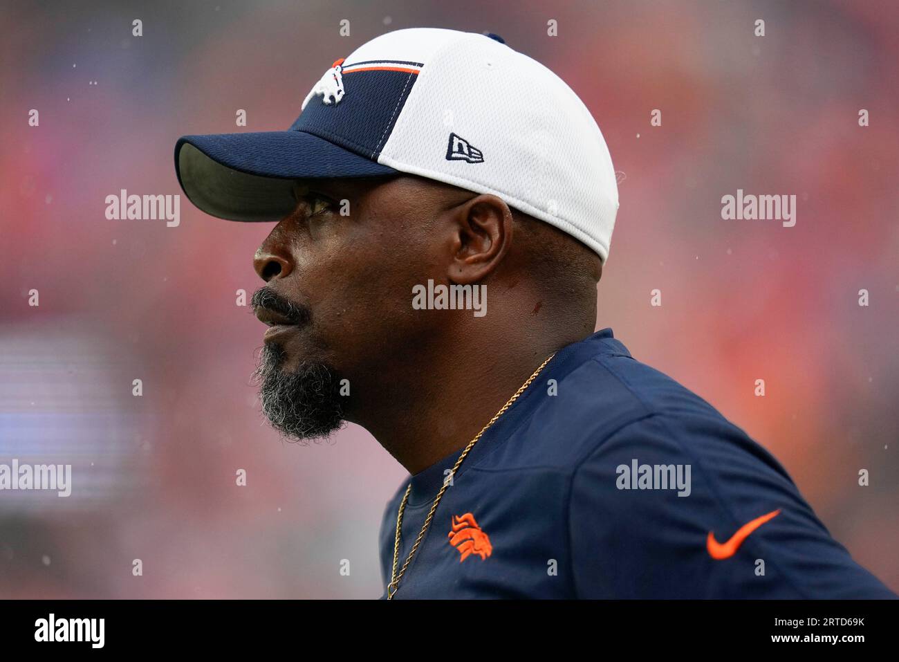 Former Denver Broncos wide receiver Rod Smith looks on against the Las ...