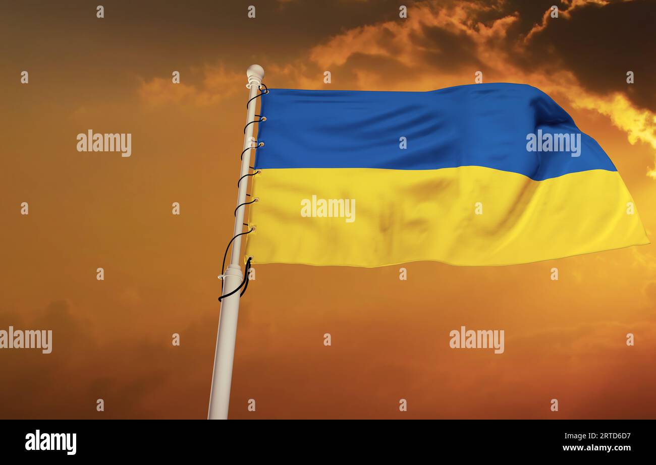 State flag of Ukraine - Yellow and blue national flag. a visual design ...