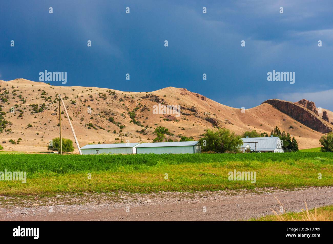 Light before a Storm on Southwestern Montana farms with Gallatin ...