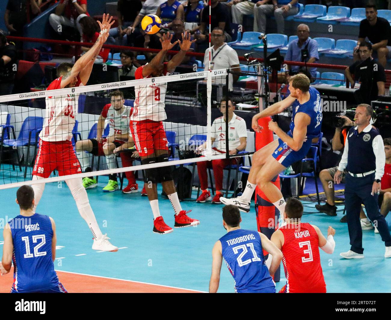 Bari, Italy. 12th Sep, 2023. Serbia's Drazen Luburic in action during ...