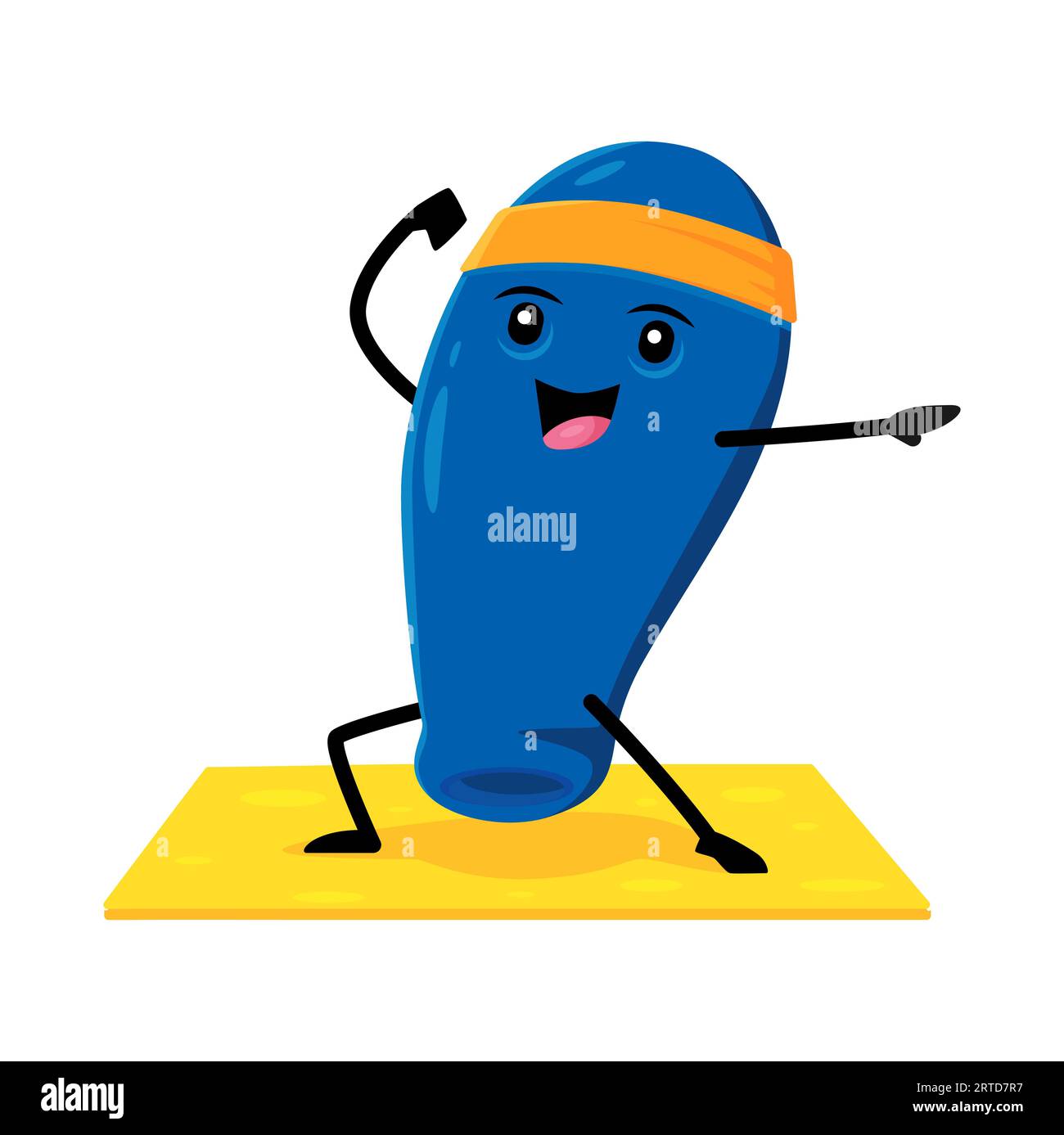 Cartoon honey berry character on yoga or pilates fitness sport. Vector ...